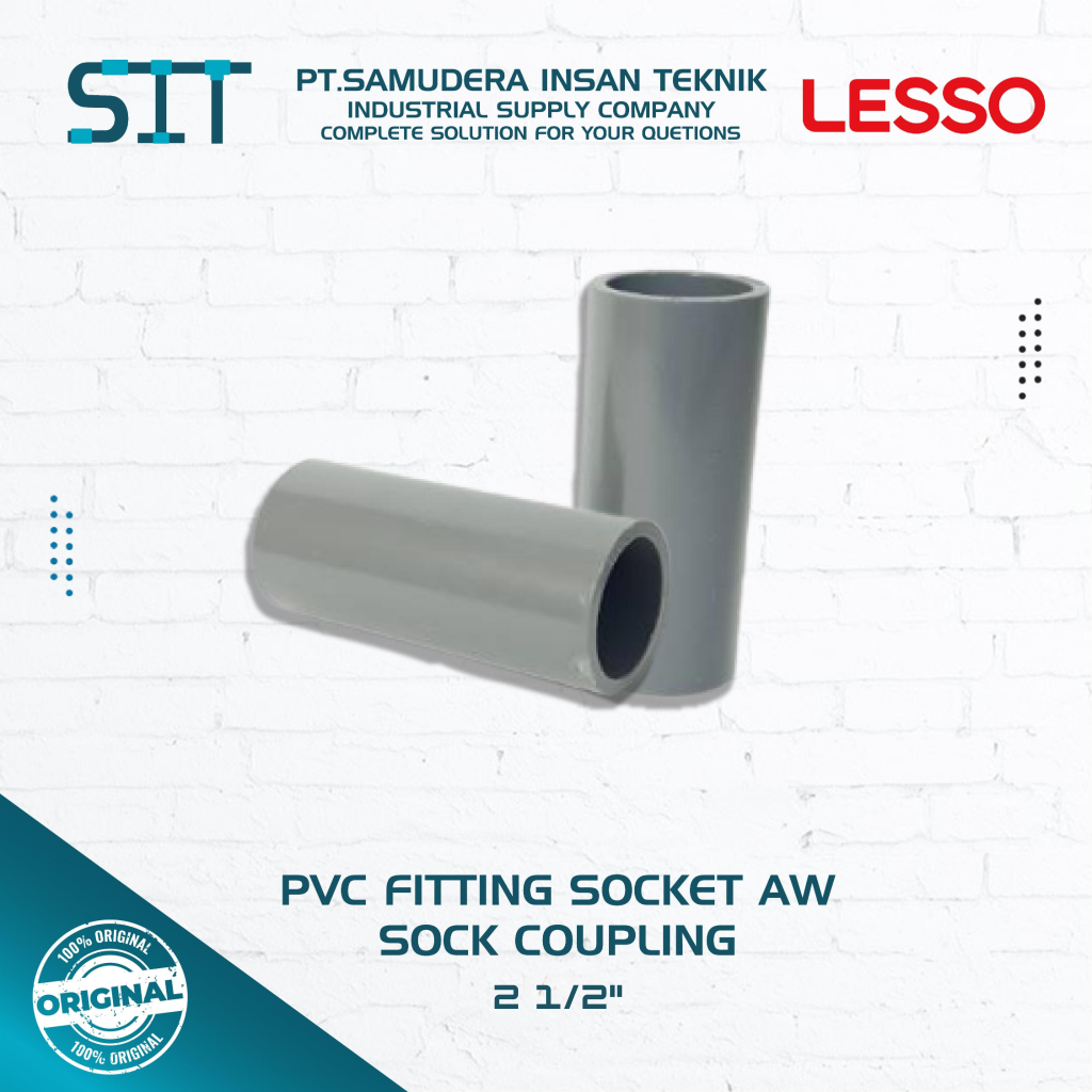 Jual Sok Pvc Lesso Aw 2 1/2" Inch Socket Coupling Fitting Sambungan ...