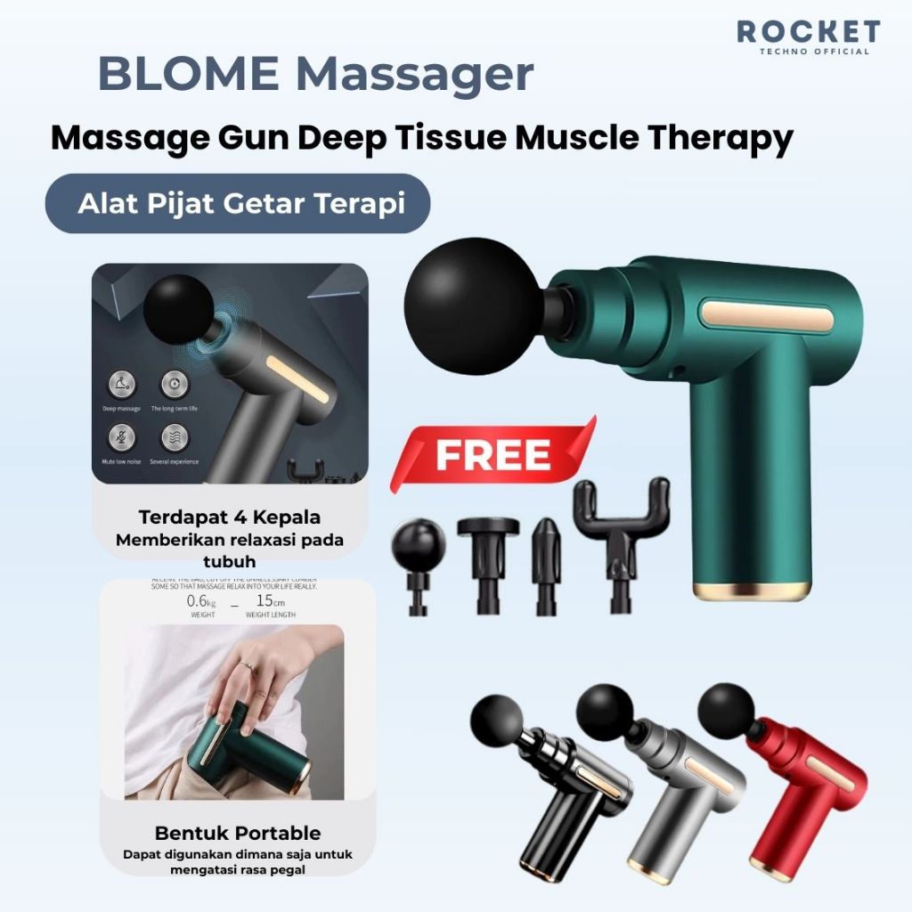 Jual Alat Pijat Mini Fascial Gun Massage Gun Smart Alat Pijat Gym ...