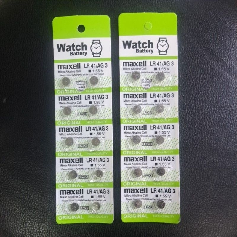 Jual baterai jam tangan maxell lr41 AG3 L736F baterai termometer baterai laser baterai mainan ...