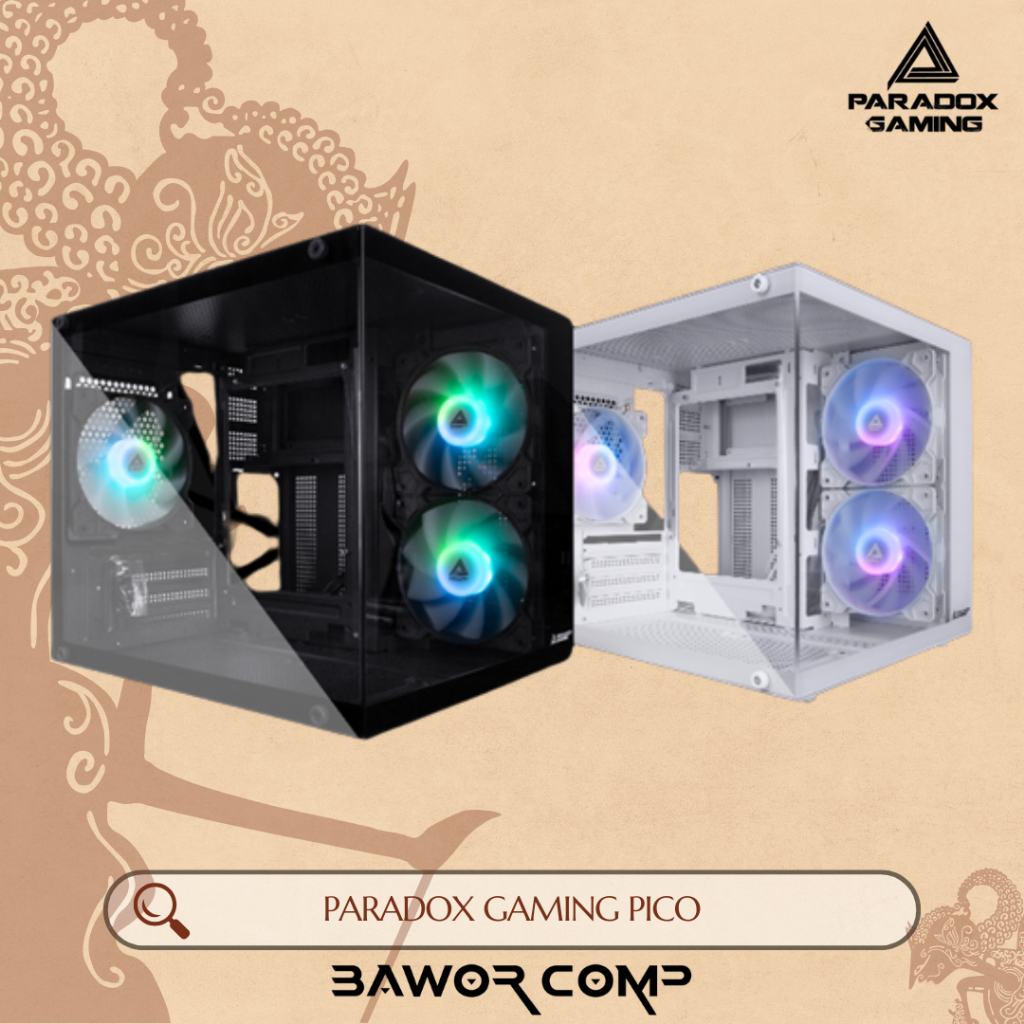 Jual Paradox Gaming Pico Black & White CPU Casing Gaming | Komputer ...