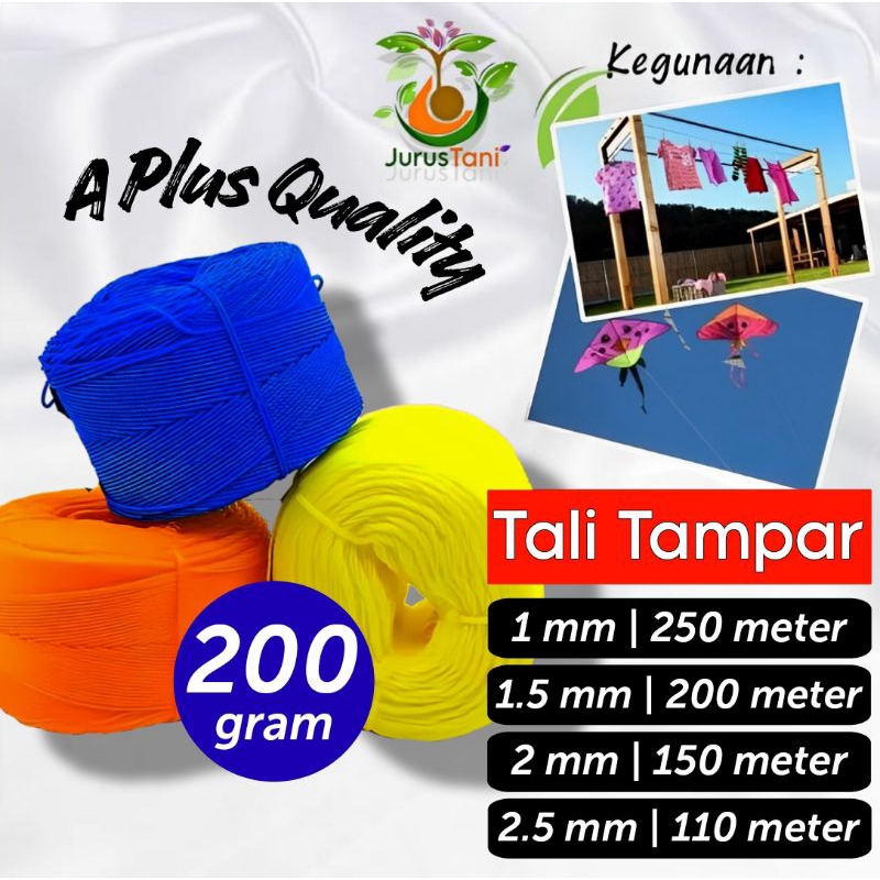 Jual Tali Tampar/Tambang Ukuran 1 mm, 1,5 mm, 2 mm, 2,5 mm Berat 200 ...