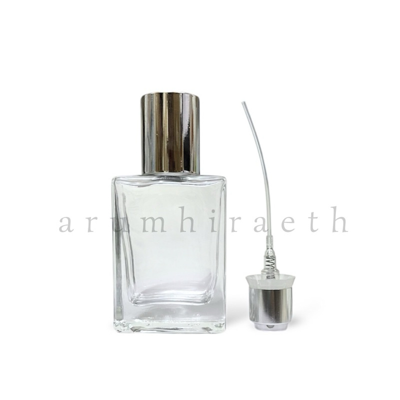 Jual NEW Botol Parfum Kosong HRMST Bening SEMI Press SILVER | Shopee ...