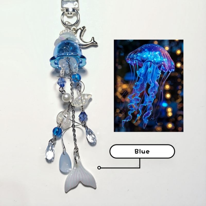 Jual Keychain Y2K Jellyfish Bag Charm Aesthetic | Gantungan Manik Laut ...