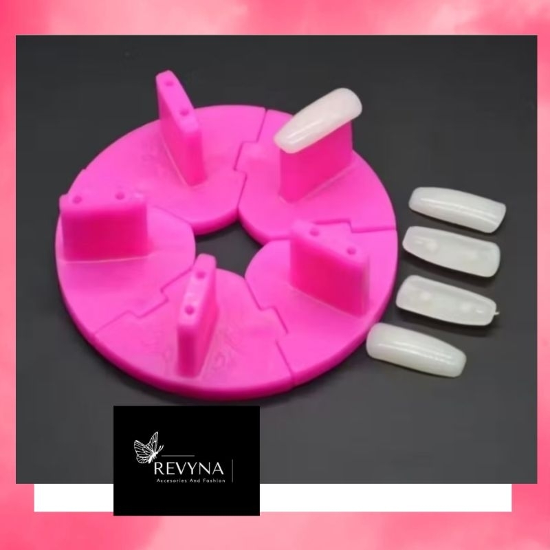 Jual Stand Display Kuku Palsu Bulat Nail display Stand Holder Round ...