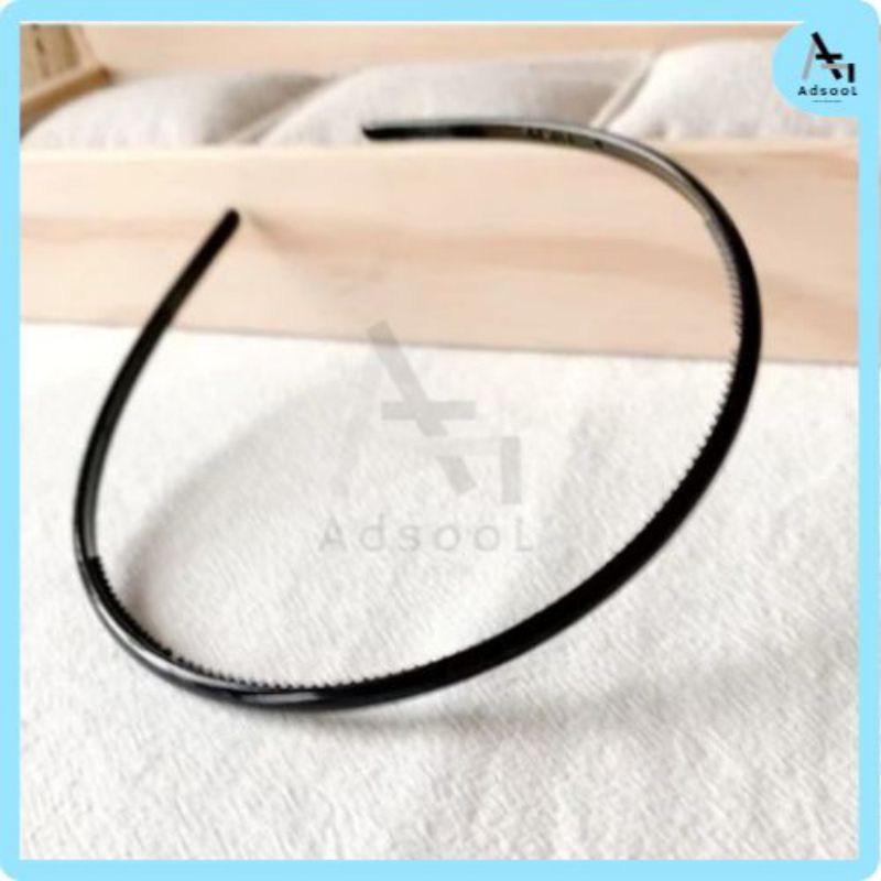 Jual Bando Rambut Polos Hitam Bahan Besi Kawat Plastik Bando Pria ...
