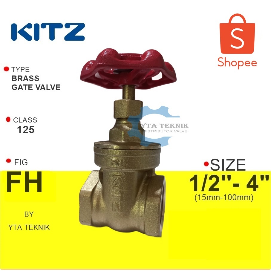 Jual 1/2" inch gate valve kitz kuningan original | Shopee Indonesia