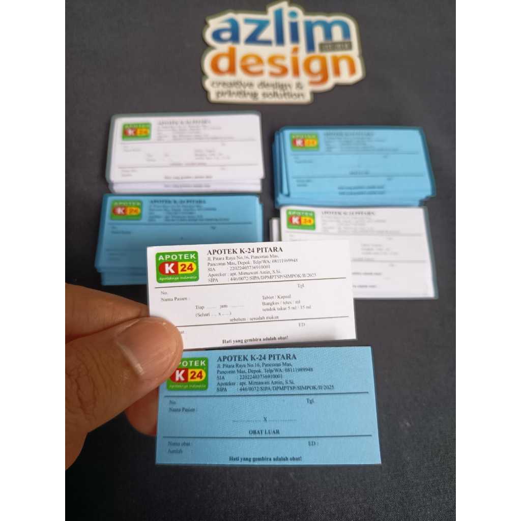 Jual Cetak Etiket Label Obat Stiker Sirup / Etiket Obat Resep Apotek ...