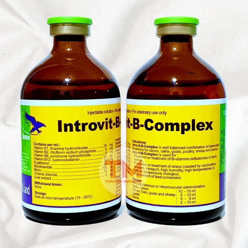 Jual INTROVIT B Complex 100ml vitamin B kompleks hewan ternak kambing ...