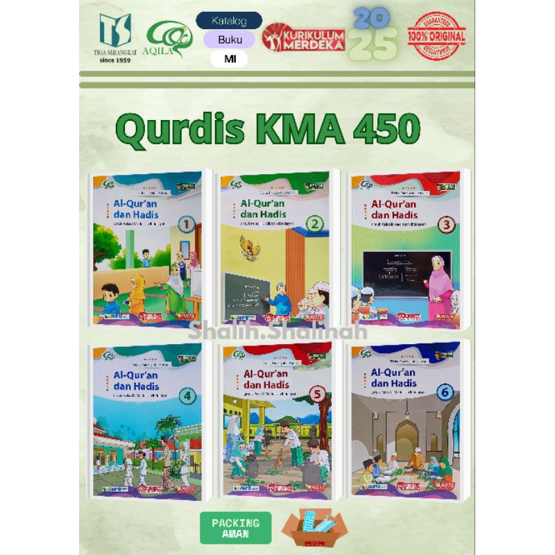 Jual KMA 450 Aqila Qurdis AlQuran & Hadis Kelas 1 2 3 4 5 6 Sd Mi Tiga Serangkai Terbaru ...