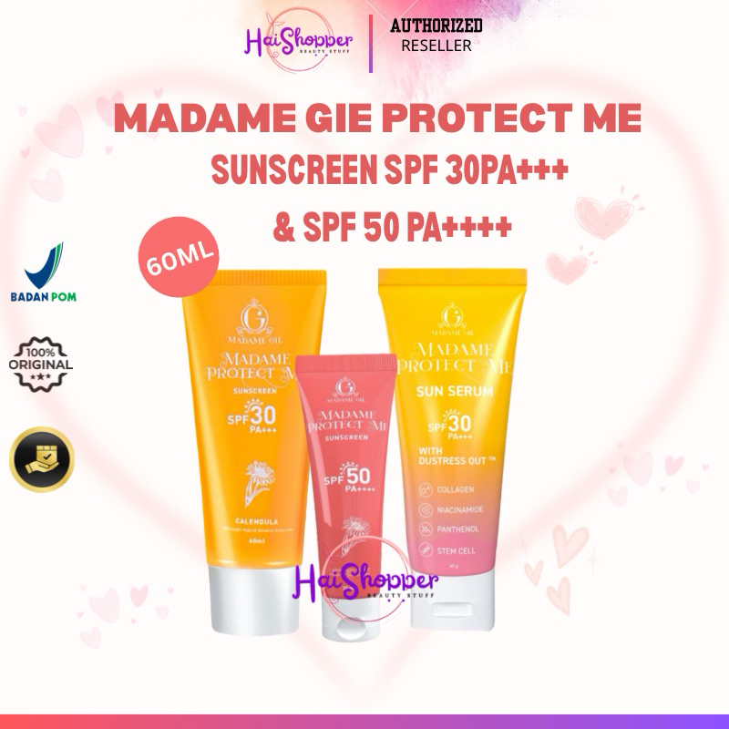 Jual MADAME GIE Protect Me Sunscreen SPF30 PA+++ 60ML - Protect Me ...