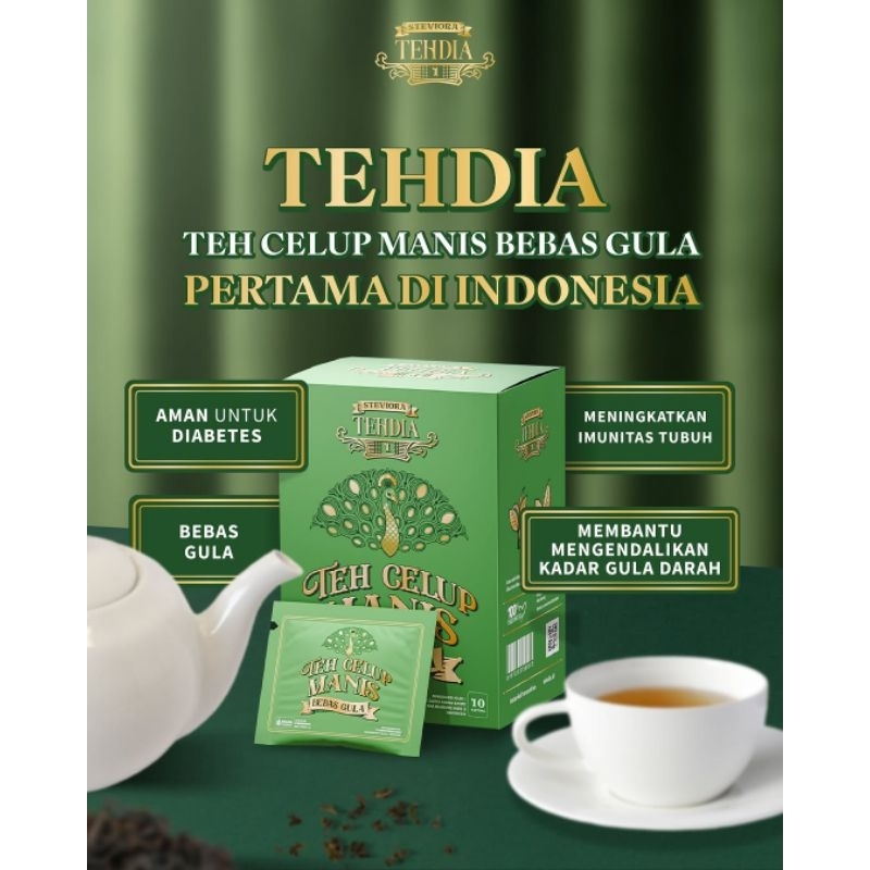 Jual TEHDIA Teh Celup Manis Bebas Gula 10s | Shopee Indonesia