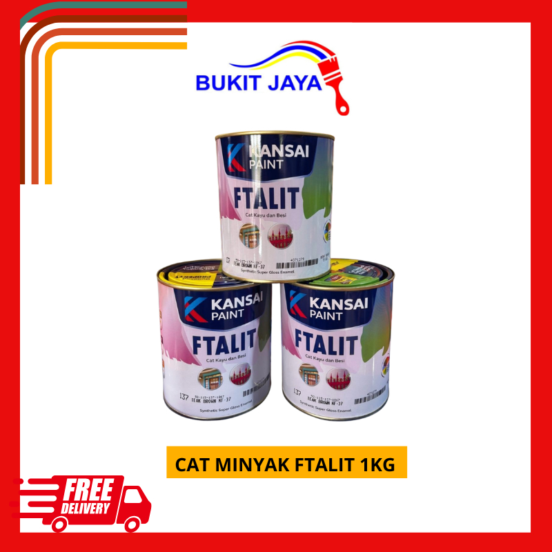 Jual Cat minyak FTALIT 1KG cat kayu cat besi | Shopee Indonesia