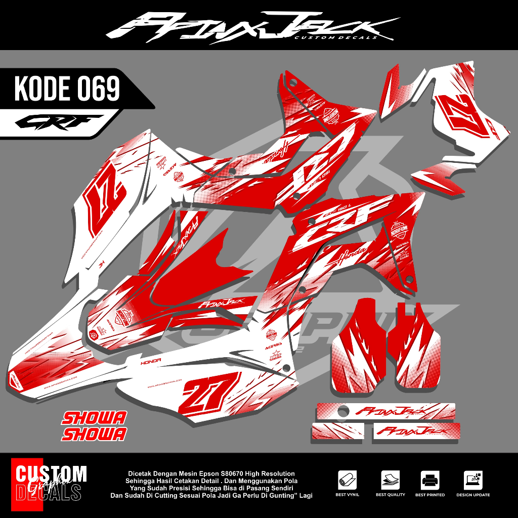 Jual DECAL CRF FULL BODY KODE 069- DECAL CRF - DECAL CRF CUSTOM - DECAL ...