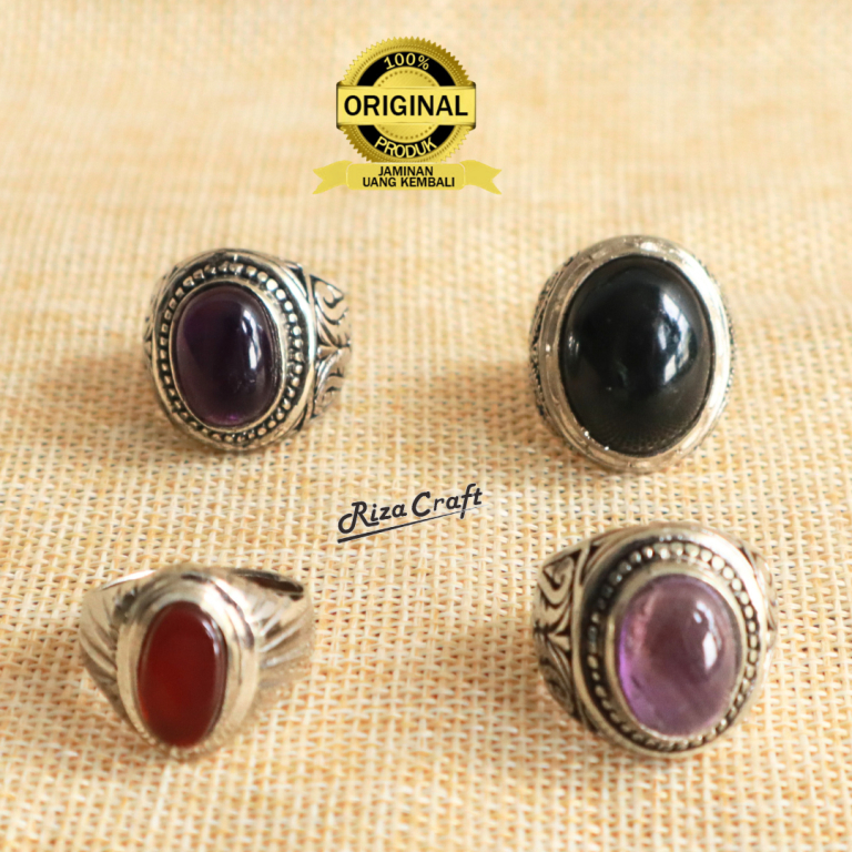 Jual Cincin Aesthetic Batu Akik Pria Giok Hitam Black Jade Aceh ...