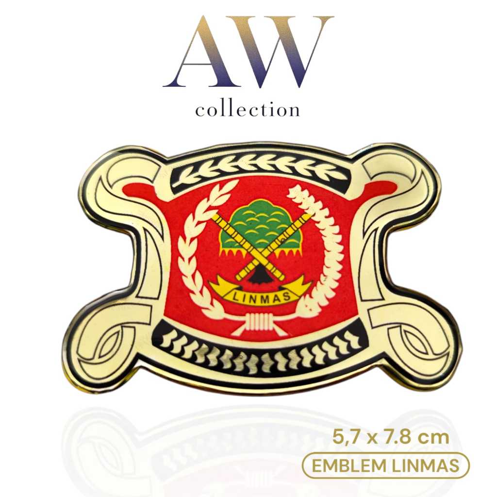 Jual Emblem LINMAS / Atribut linmas / Pin linmas model kupu kupu ...