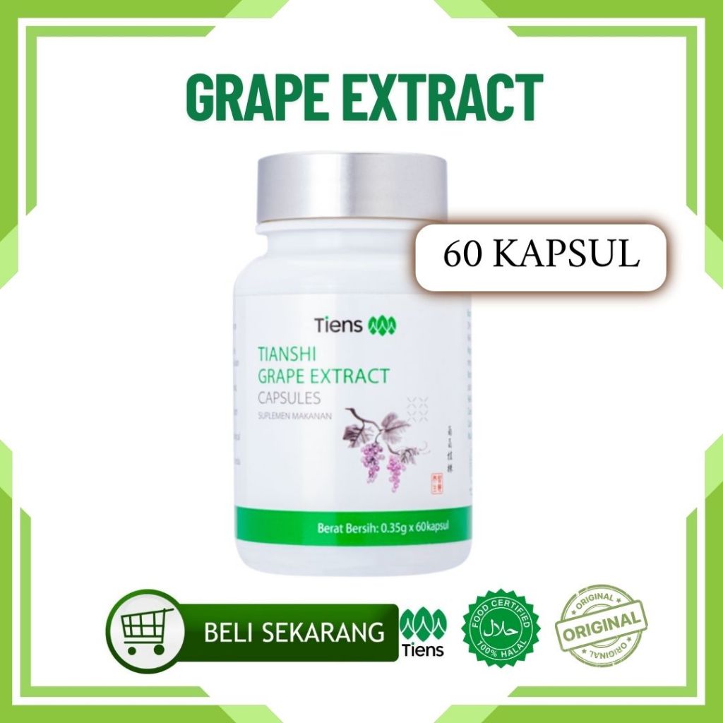 Jual GRAPE EXTRACT CAPSULES / MEMPERLANCAR ALIRAN DARAH / MENGENDALIKAN SEL KANKER | Shopee ...