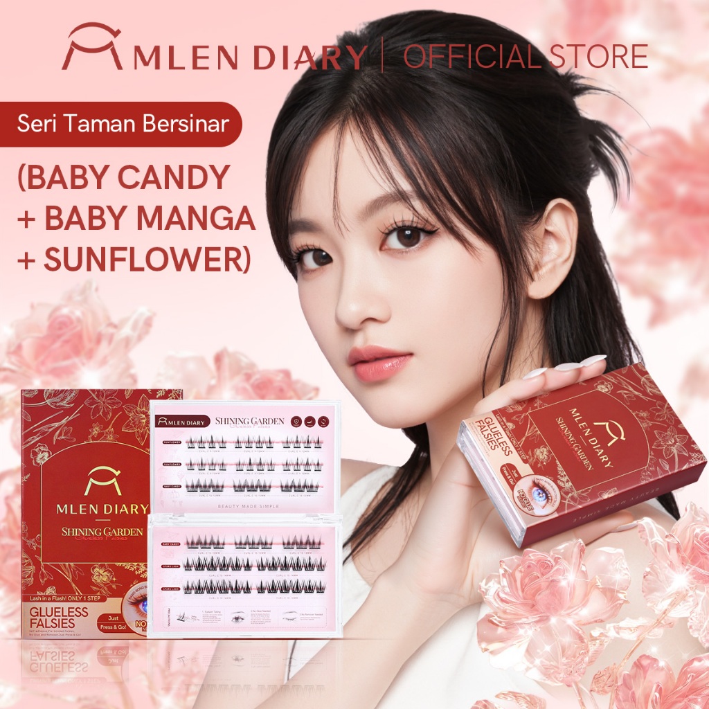 Jual MLEN DIARY Bulu Mata Palsu Taman Bersinar Seri Tanpa Lem Empat Gaya, Empat Gaya, Satu Kotak ...