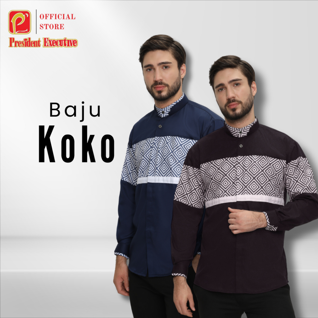Jual President Executive - Kemko Lengan Panjang Baju Koko Pria Dewasa ...