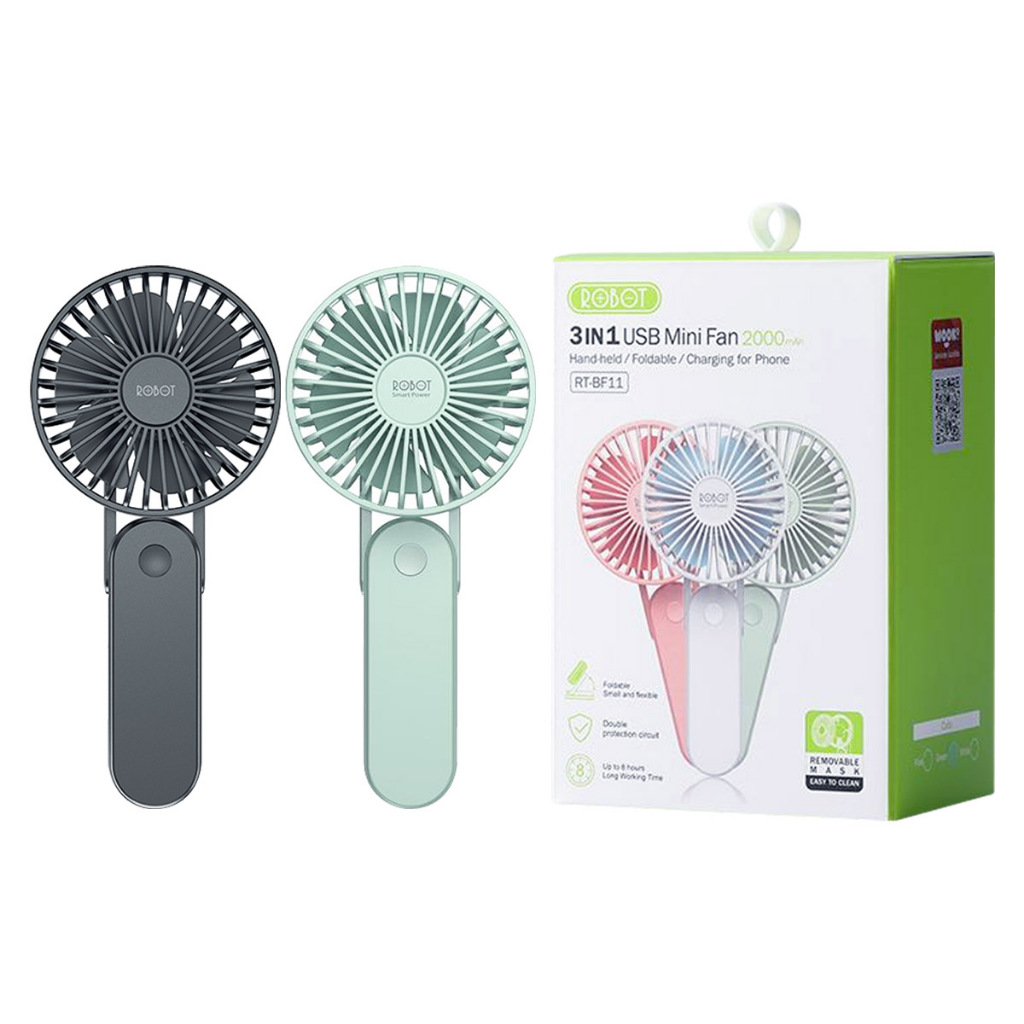 Jual Mini Fan ROBOT RT-BF11 Portable Kipas Angin USB Mini 3 In 1 ...