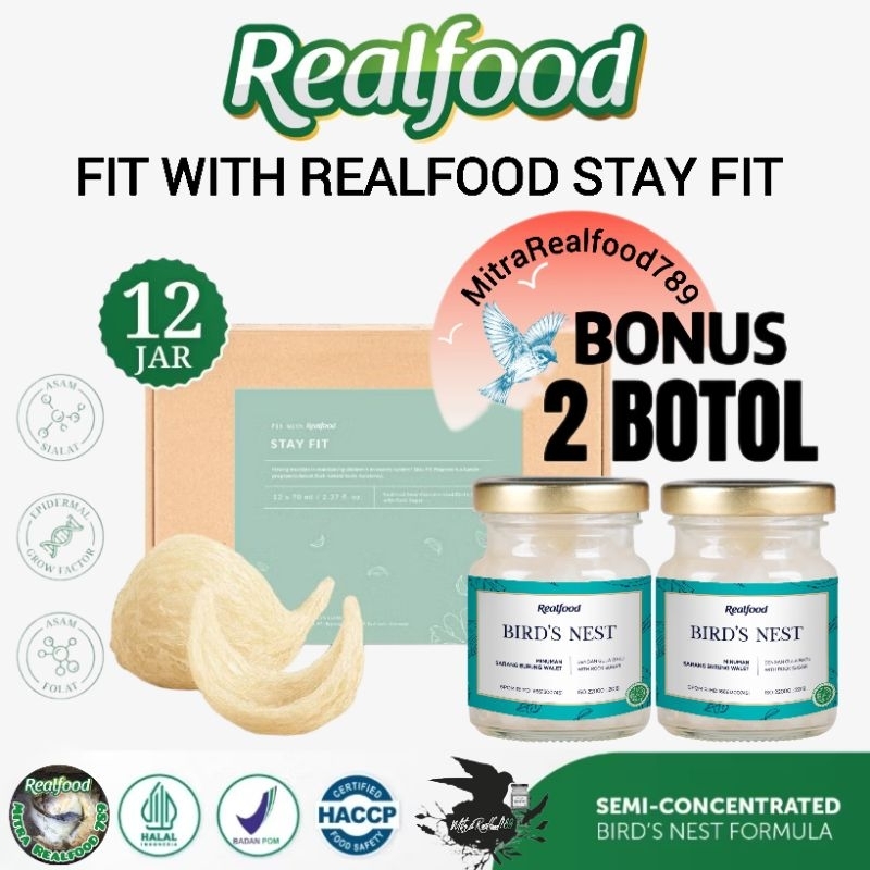 Jual Realfood Stay Fit 12 Botol Bonus 2 Botol ( Minuman Sarang Burung ...