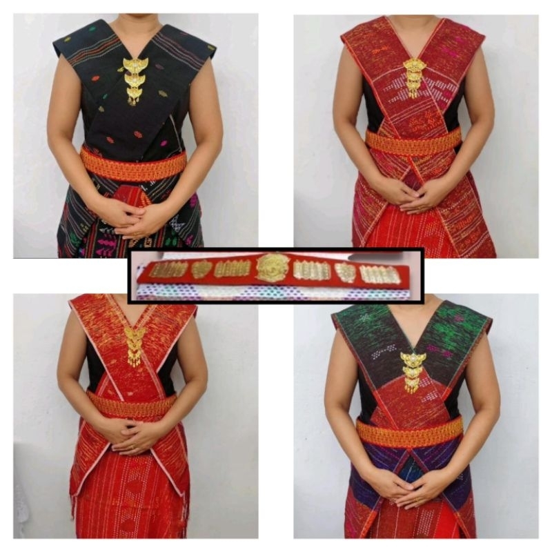 Jual Pakaian Adat Batak Toba Ulos Batak Sadum Ragihotang Merah Hitam Maroon Baju Adat Batak ...