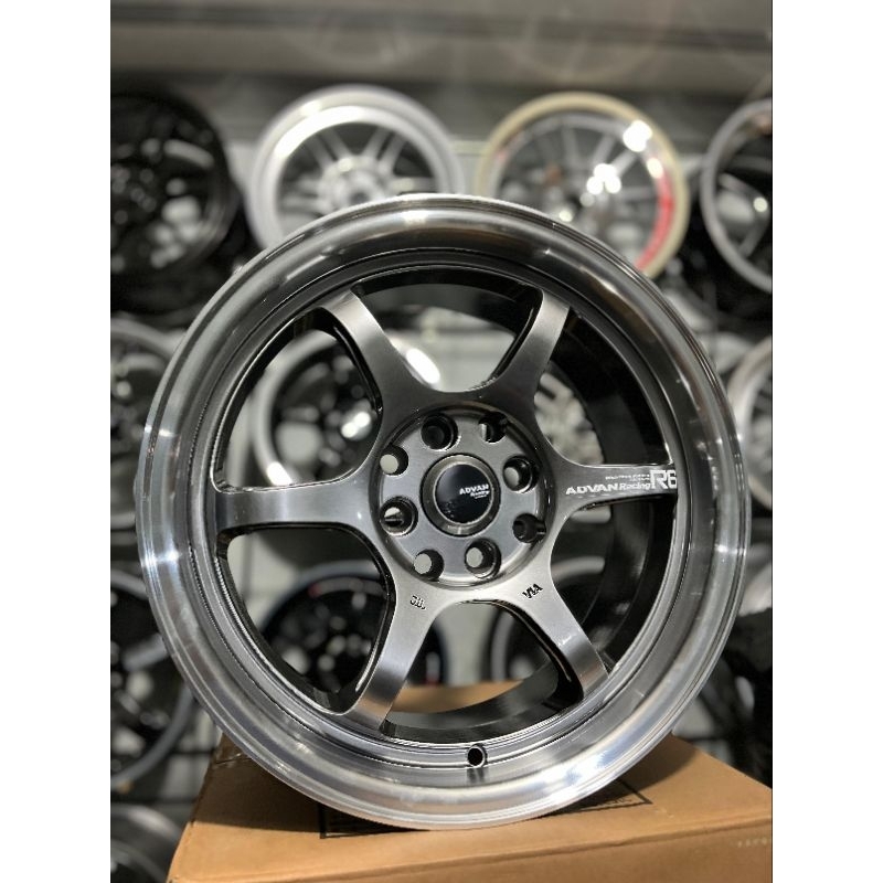 Jual velg advan R6 r16 hyper black lip polish lebar 7 kondisi baru ...