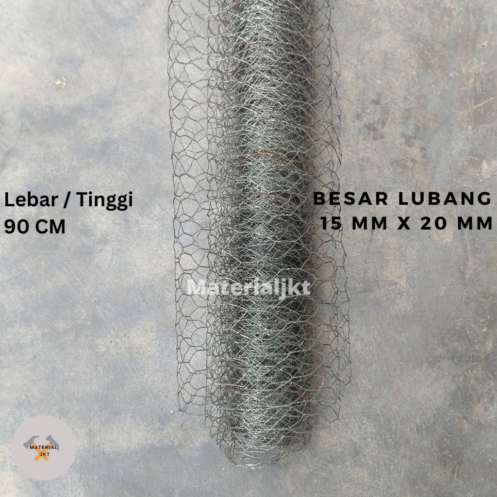 Jual 1 Meter Kawat Ayam KAWAT AYAM WIRE MESH COR / CHICKEN WIREMESH ...