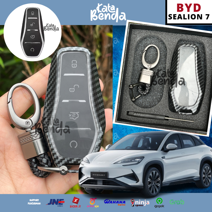 Jual Cover Remote Carbon BYD Sealion 7 2025 Kunci Casing Smartkey ...