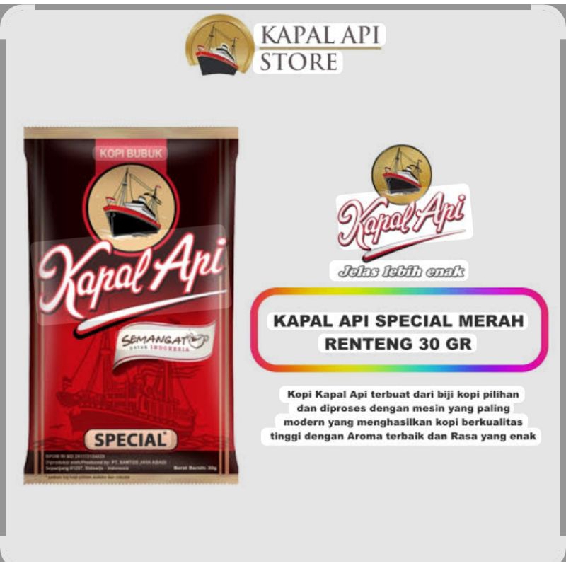 Jual Kopi kapal api 30 gram/kopi renteng satuan 30 gram/kopi kapal api ...
