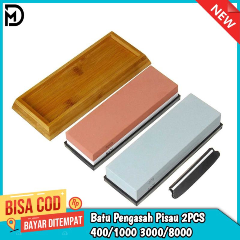 Jual MYVIT Batu Pengasah Pisau 2PCS 400/1000 3000/8000 with Locator ...