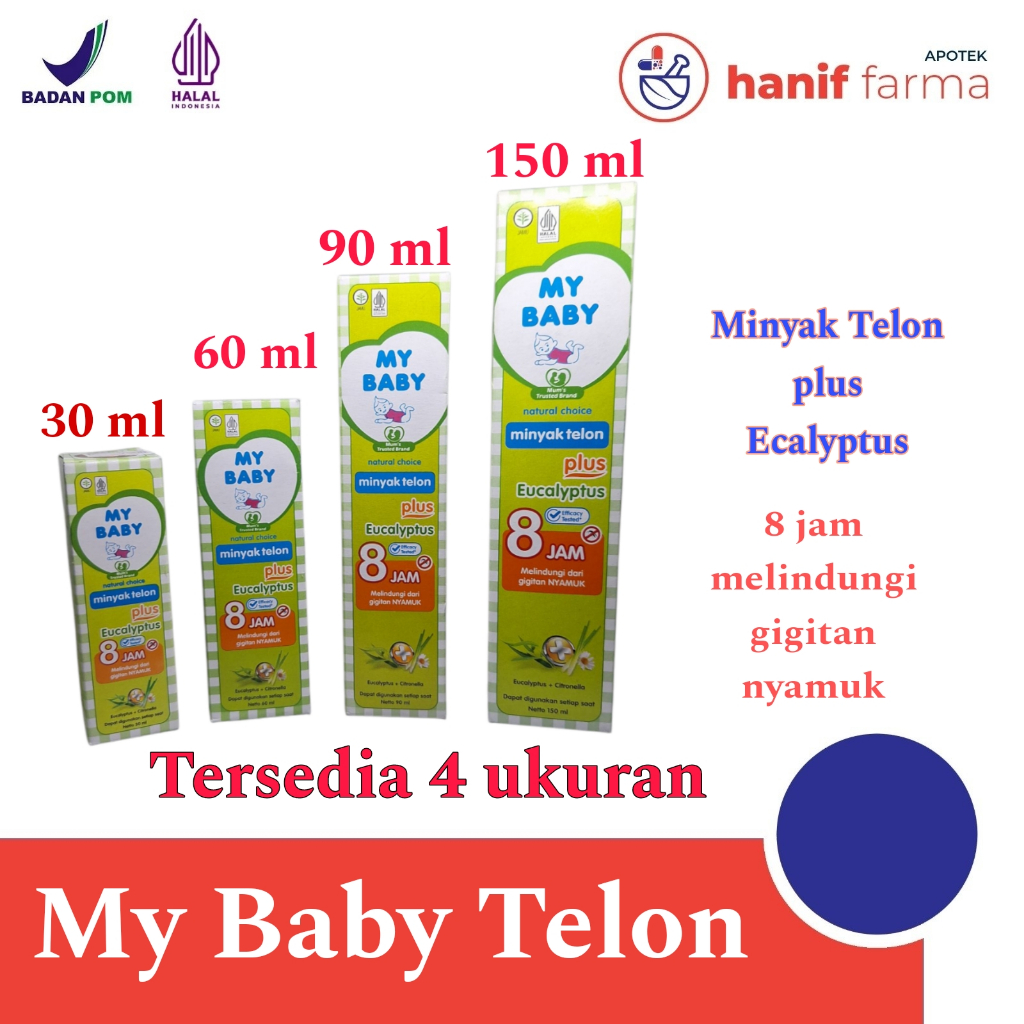Jual Minyak Telon Plus 8jam My Baby Hijau 30/60/90/150ml - My Baby ...