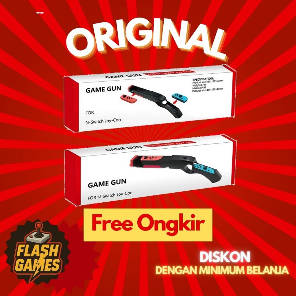Jual Game Gun Grips Handle Remote Shooting | Game gun for Nintendo ...