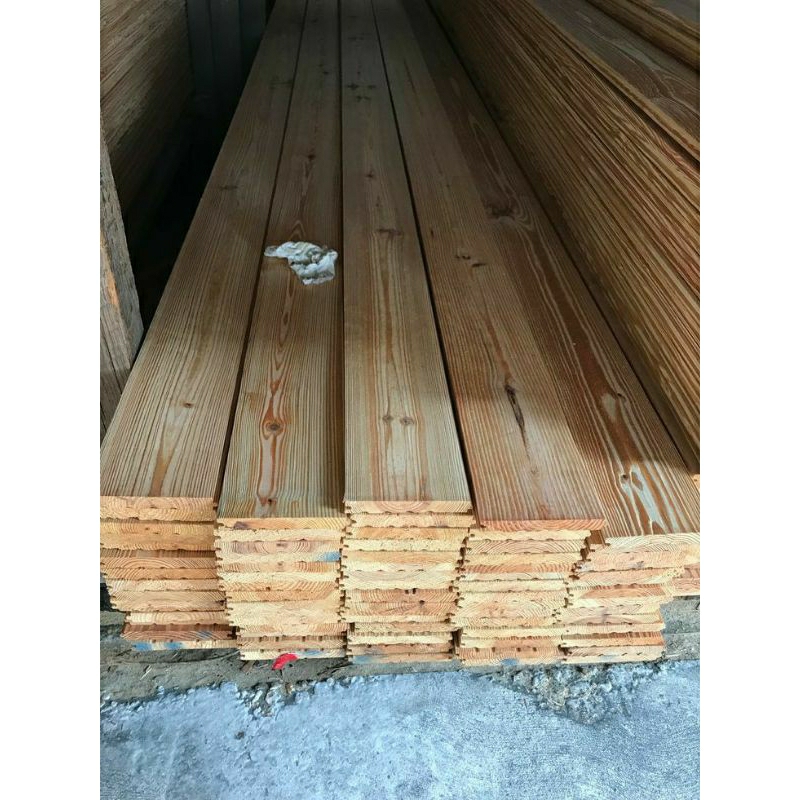 Jual papan kayu jati belanda amplas halus dan lubang paku sudah di ...