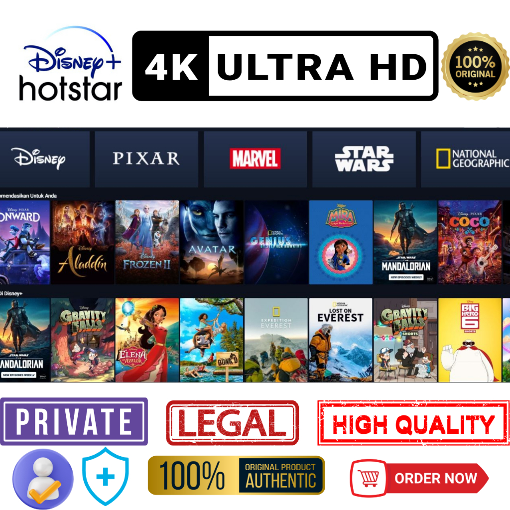 Jual Akun Privat Disnay+ Hotstar 30 Hari / 1 Bulan Full Garansi Resmi ...