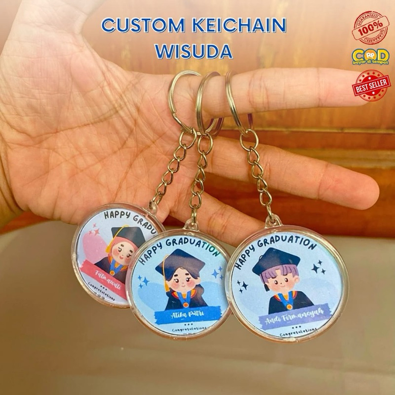 Jual WORDGIFT Keychain - hadiah wisuda akrilik gantungan kunci acrylic ...