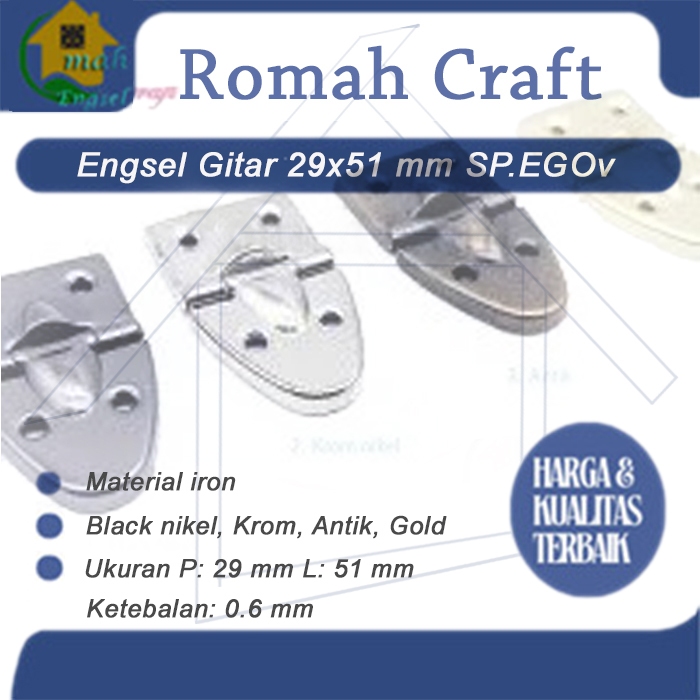 Jual Omah Engsel - Engsel gitar 29x51 mm SP.EGOv Engsel koper Hardcase ...