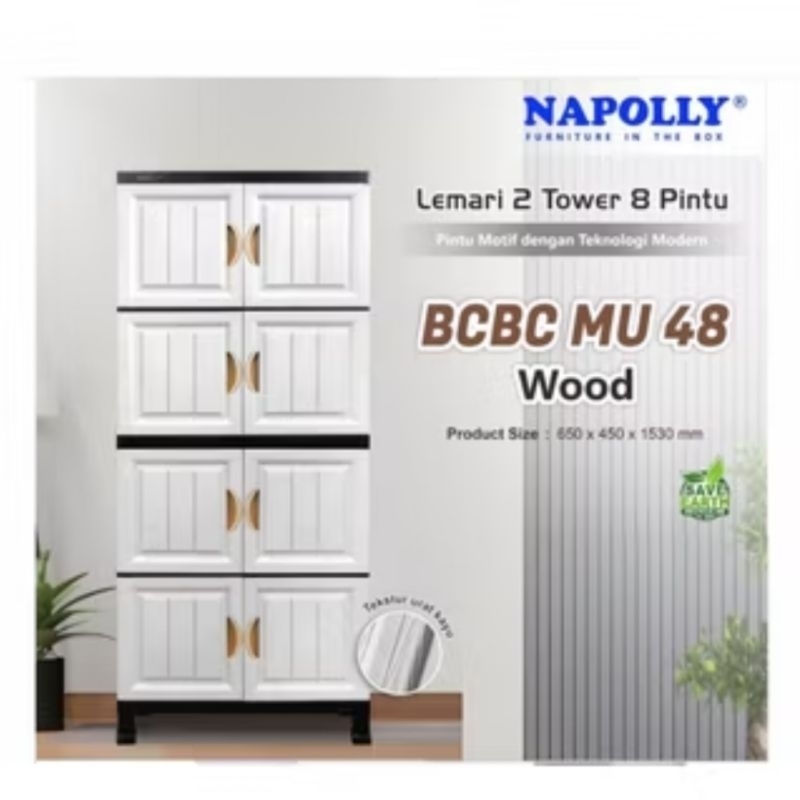Jual Lemari Plastik Napolly 4 susun CRS-MU 48D/Lemari Plastik Baju ...