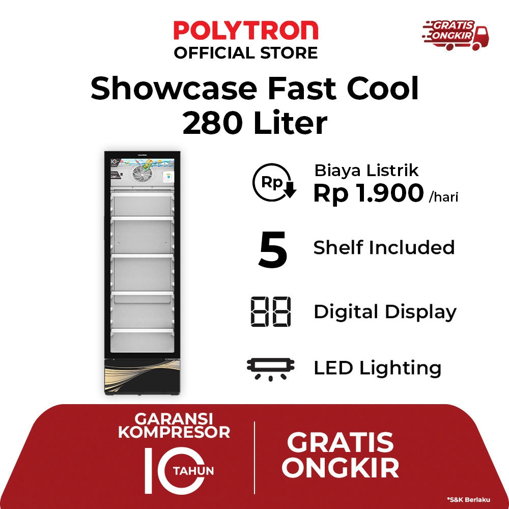 Jual POLYTRON Showcase 280 Liter SCN 287 | Shopee Indonesia