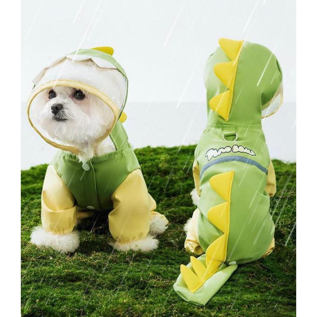 Jual Ootdboelu - Jas Hujan Dino Rain Coat + Harness Anabul | Baju ...