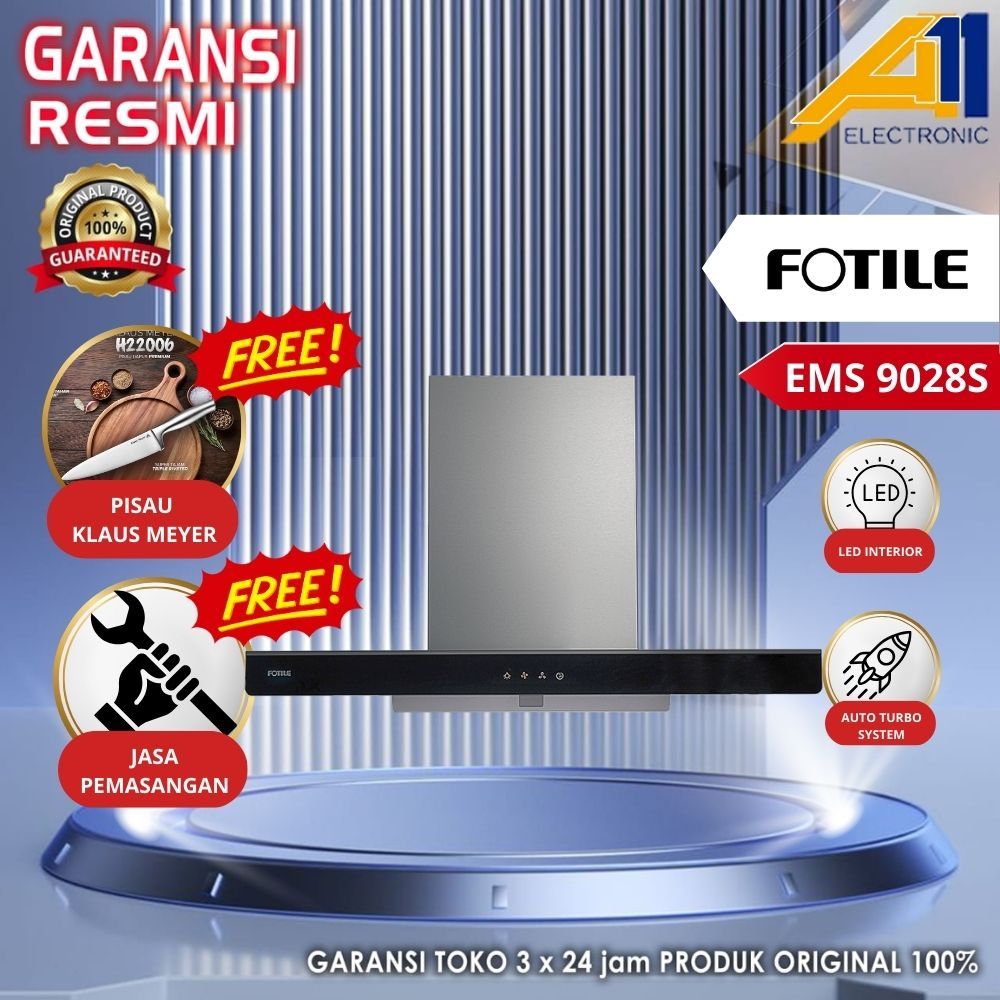 Jual FOTILE Cooker Hood Cimney EMS 9028S / EMS9028S Touch + Wave 90cm ...