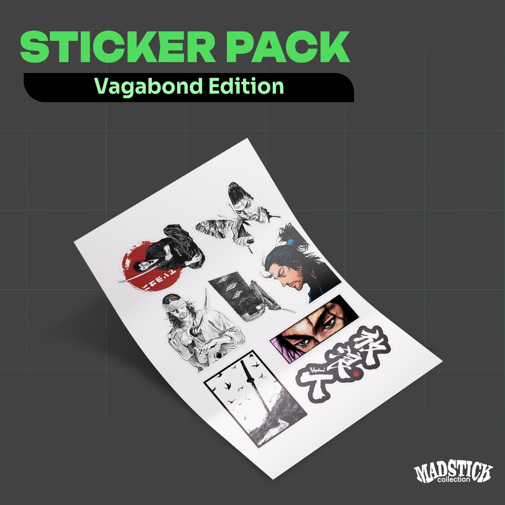 Jual STICKER PACK VAGABOND / STICKER ANIME / STICKER AESTHETIC / STIKER ...