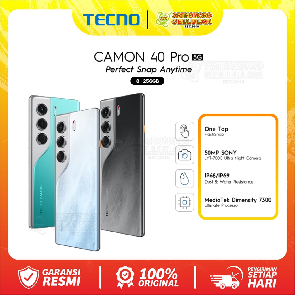 Jual TECNO CAMON 40 PRO 5G (8/256) - GARANSI RESMI | Shopee Indonesia