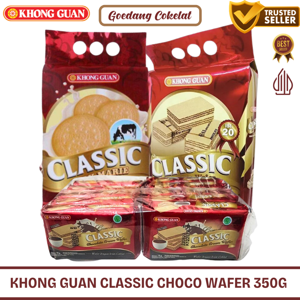 Jual Khong Guan Classic Choco Wafer Chocolate Marie Susu Classic 350 gr / 375g | Shopee Indonesia