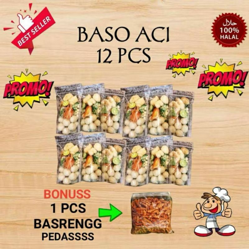Jual Baso aci paket 12 pcs / Baso aci vakum isi 12 pcs / Baso aci paket ...