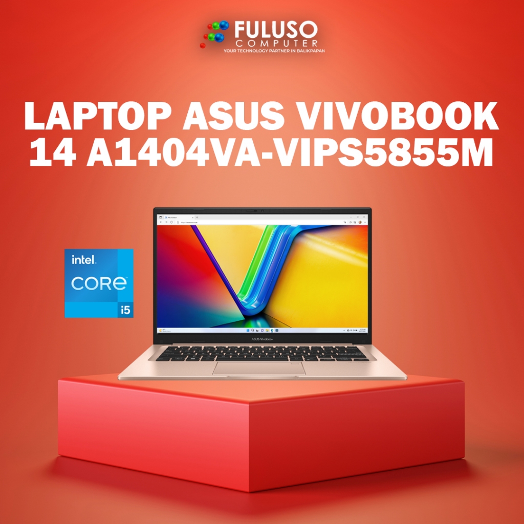 Jual Asus Vivobook 14 A1404VA-VIPS5855M/Core i5-1335U/8GB/512GB SSD/14″ FHD IPS/Win 11 Home+OHM ...