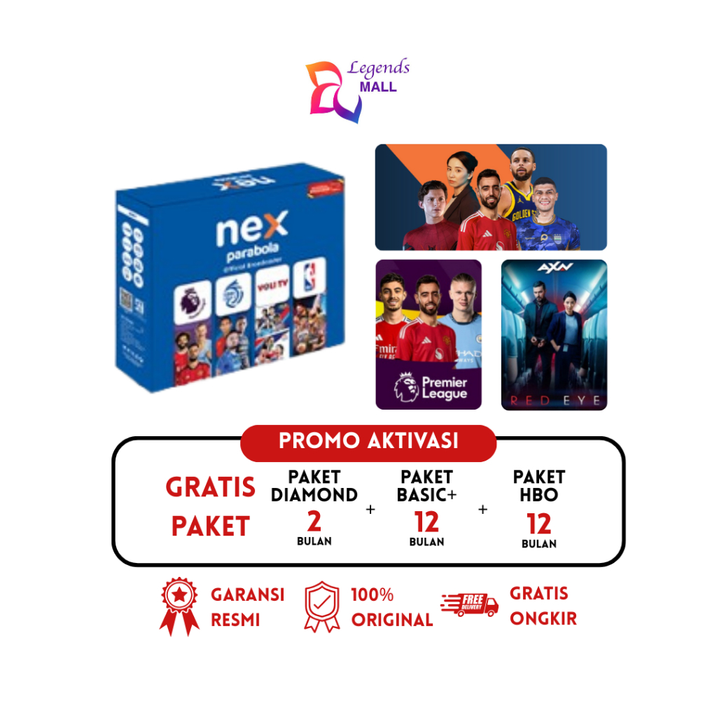 Jual Receiver Nex Parabola Biru (Free lampu 1 pcs) | Shopee Indonesia