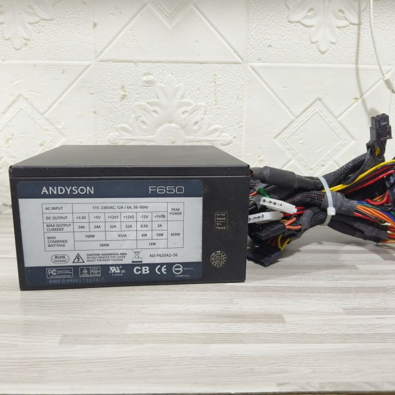 Jual PSU PSU GAMING ANDYSON 650W PURE MODULAR POWER SUPPLY | Shopee ...