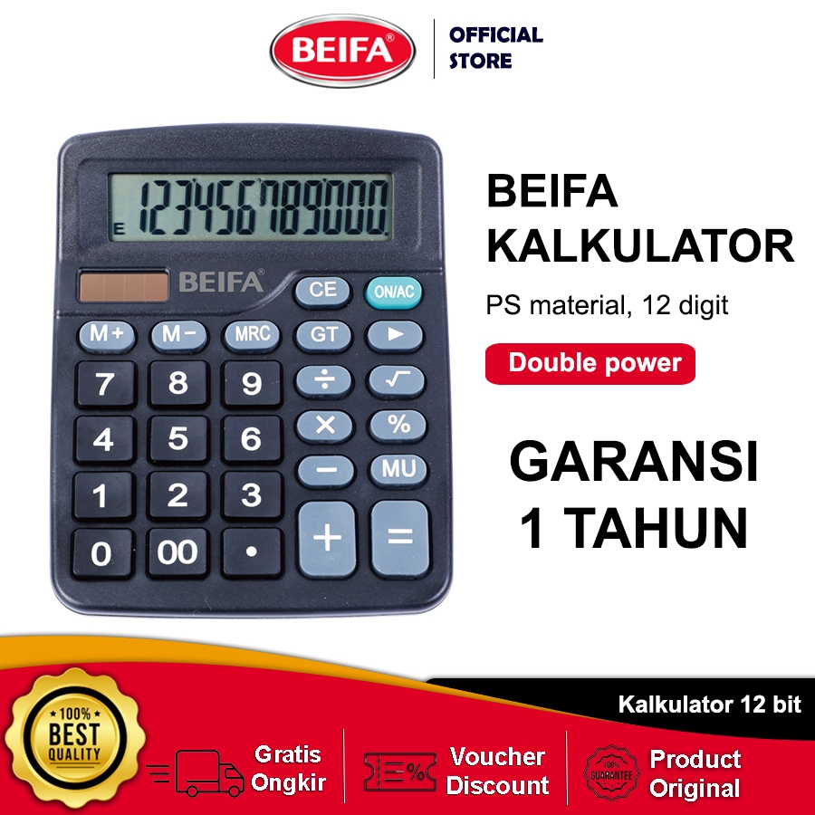 Jual Beifa Calculator FL34 – Kalkulator 12 Digit, Layar Besar & Garansi ...