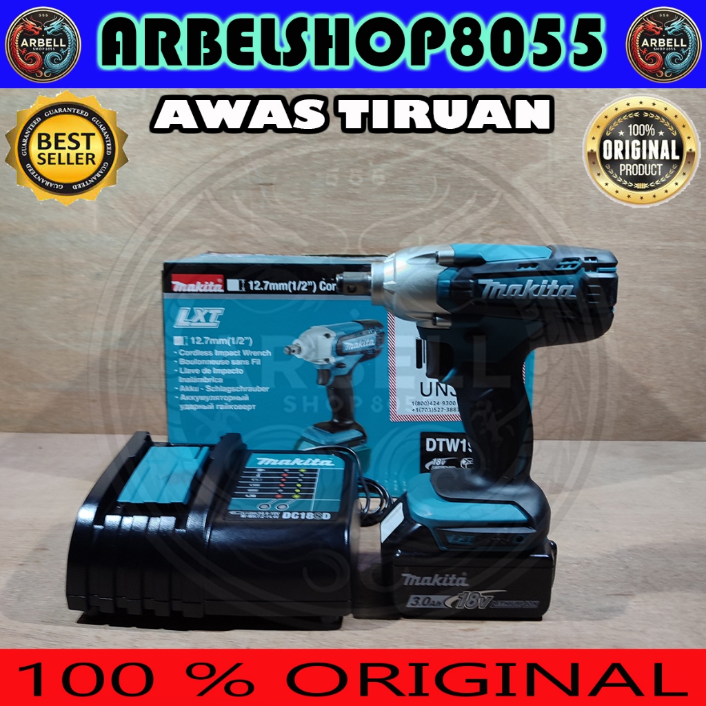 Jual MAKITA DTW 190 SFX7 CORDLESS IMPACT WRENCH 18 VOLT 1/2 INCH ALAT ...