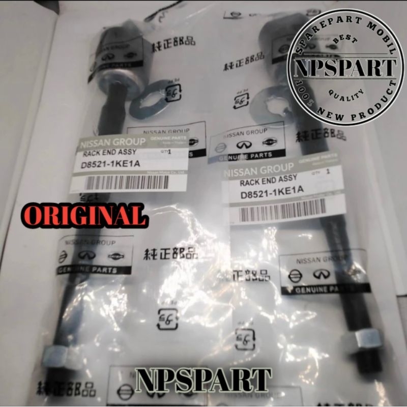 Jual RACK END LONH TIE ROD NISSAN JUKE 1PCS D8521-1KE1A ORIGINAL ...